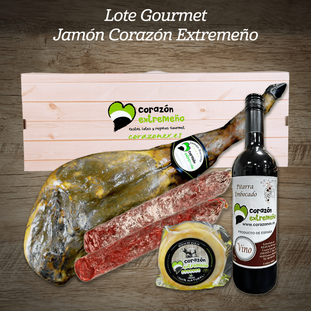 Lote Gourmet Jamon Corazon Extremeño