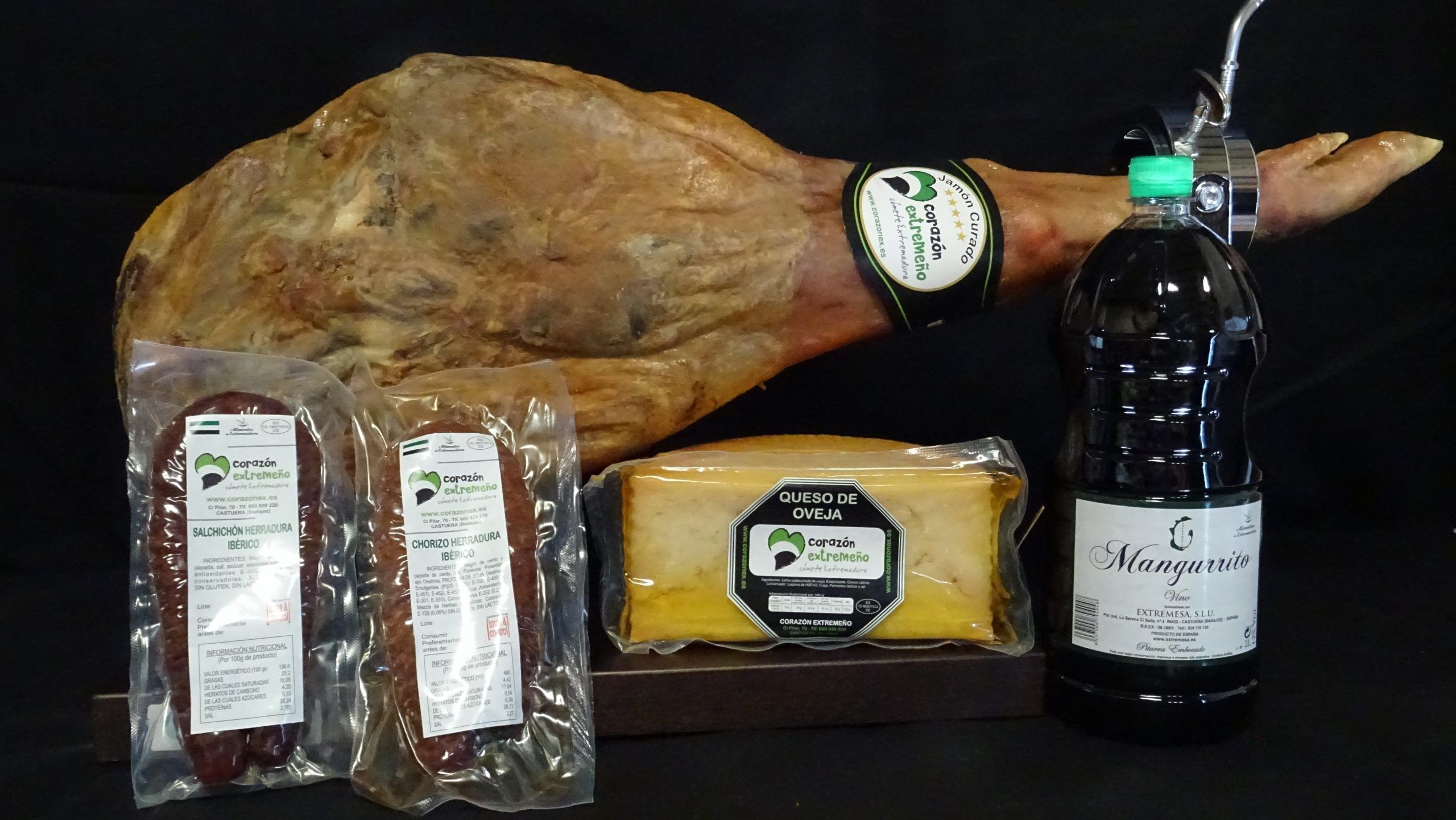 Lote Gourmet Jamon Corazon Extremeño > Producto Extremeño